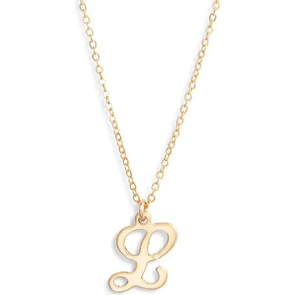 SET & STONES Gianna Initial Pendant Necklace - Gold / L