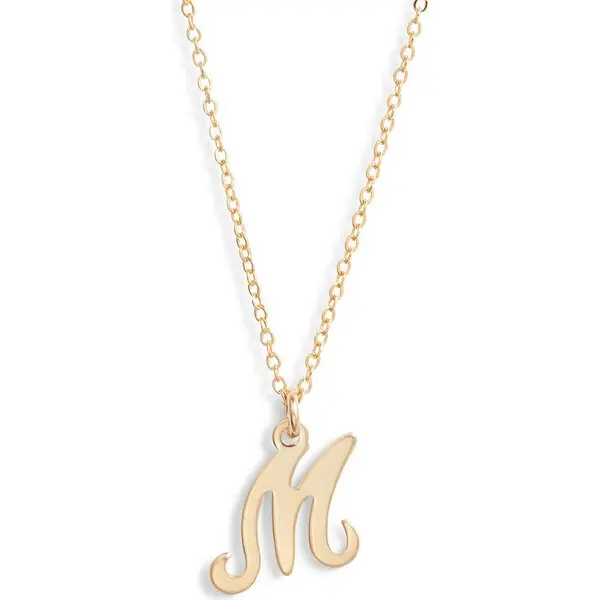 SET & STONES Gianna Initial Pendant Necklace - Gold / M