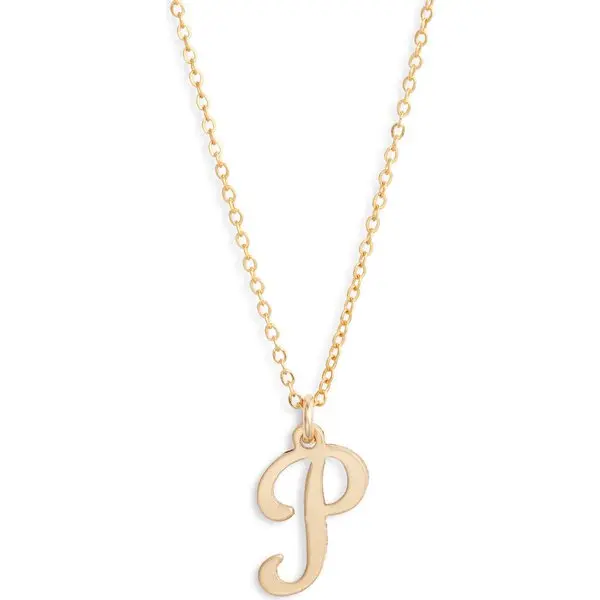 SET & STONES Gianna Initial Pendant Necklace - Gold / P