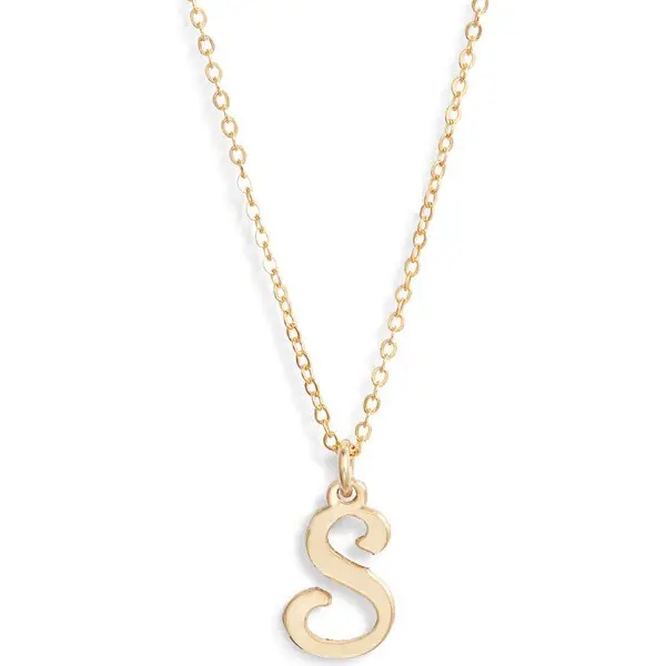 SET & STONES Gianna Initial Pendant Necklace - Gold / S