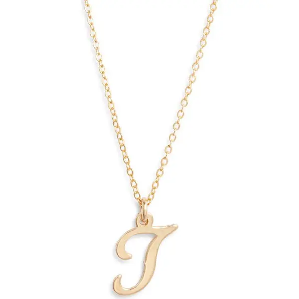 SET & STONES Gianna Initial Pendant Necklace - Gold / T
