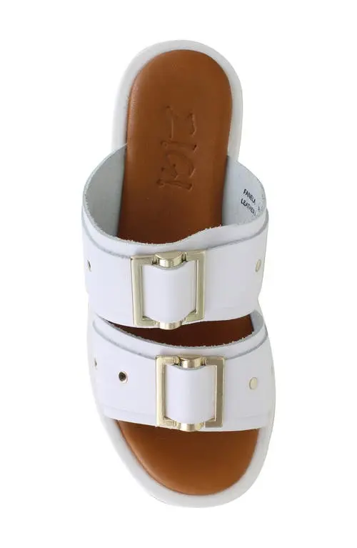 ZIGI Fanela Platform Slide Sandal - White Leather
