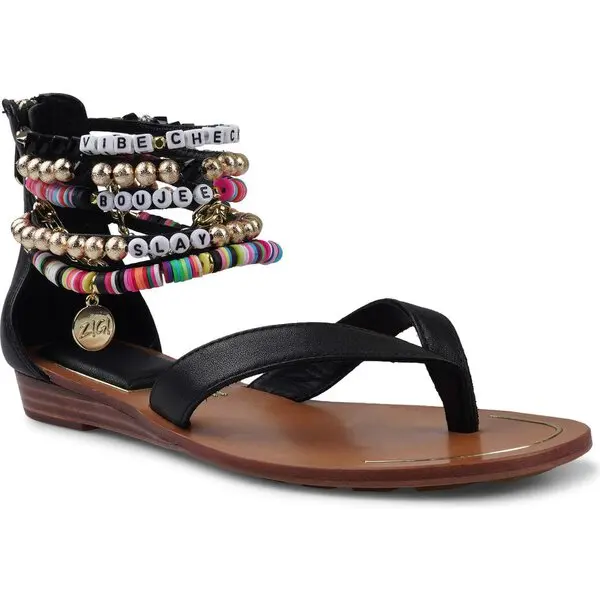 ZIGI Fabulosa Beaded Ankle Cuff Sandal