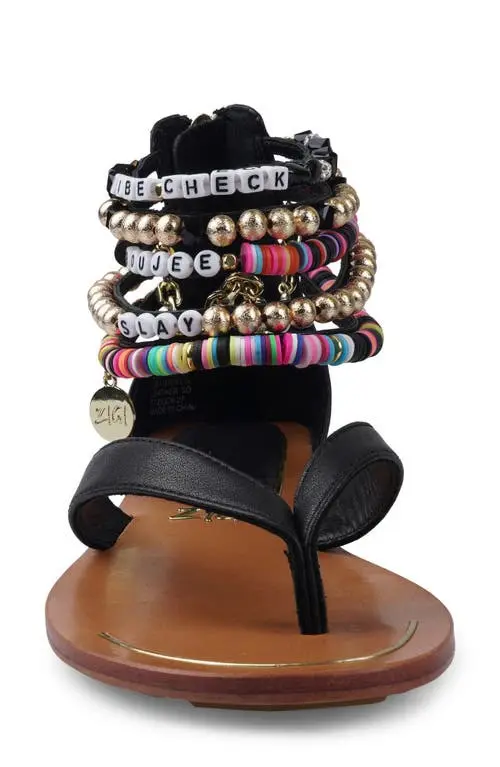 ZIGI Fabulosa Beaded Ankle Cuff Sandal