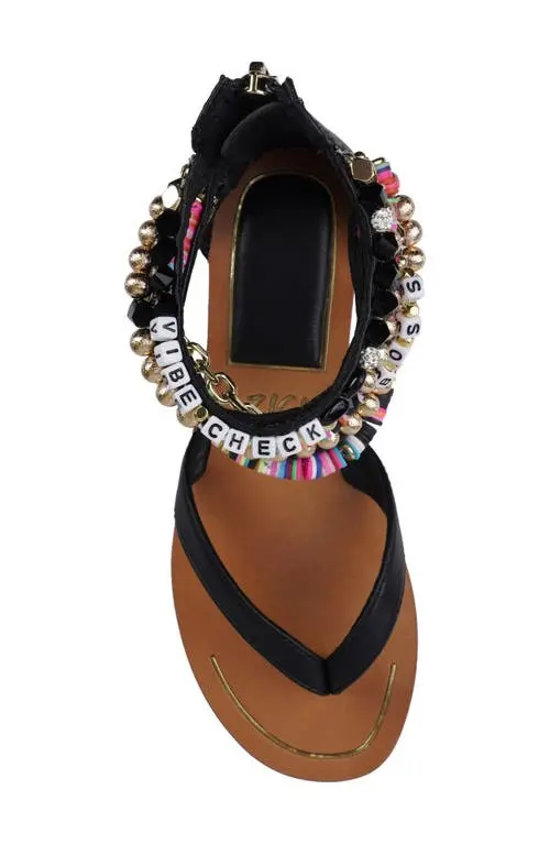 ZIGI Fabulosa Beaded Ankle Cuff Sandal