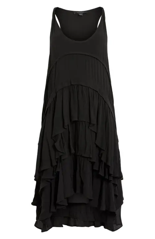 Allsaints Cavarly Tiered Dress - Black | Editorialist