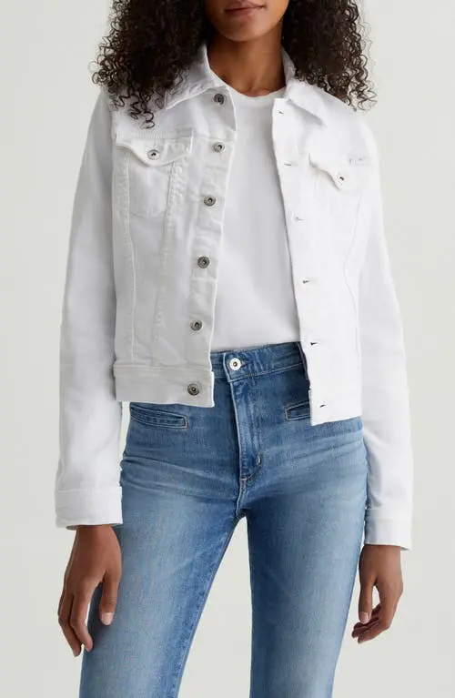 Ag Robyn Denim Trucker Jacket - White