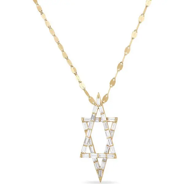 Lana Jewelry 14k Gold Diamond Star Of David Pendant Necklace - Yellow Gold