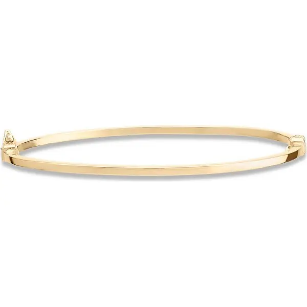 Lana Jewelry Skinny 14k Gold Hollow Hinged Bangle - Yellow