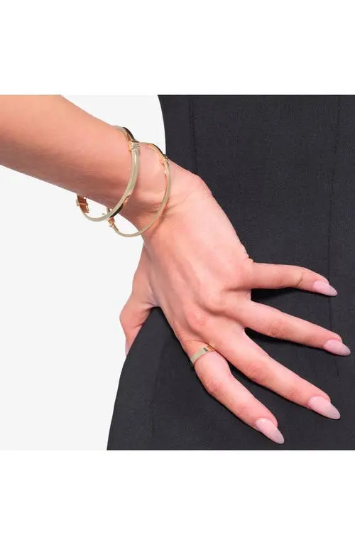 Lana Jewelry Skinny 14k Gold Hollow Hinged Bangle - Yellow