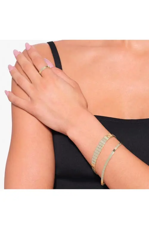 Lana Jewelry Thin Flash 14k Gold Tile Bracelet - Yellow