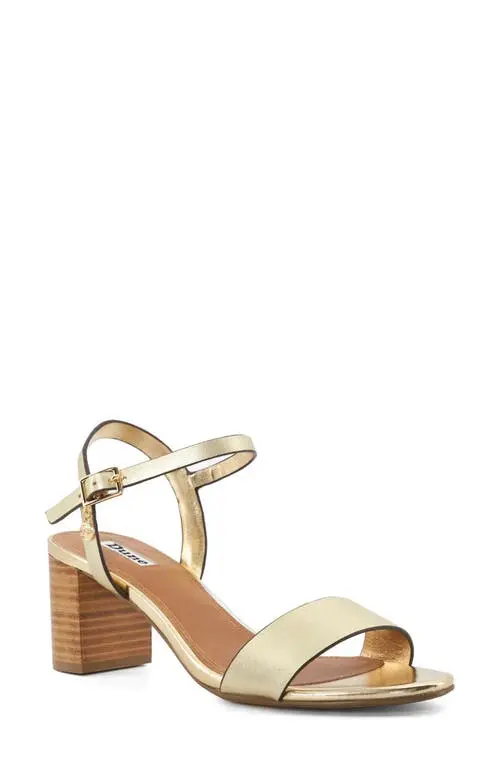 Dune London Metallic Leather Sandals - Gold