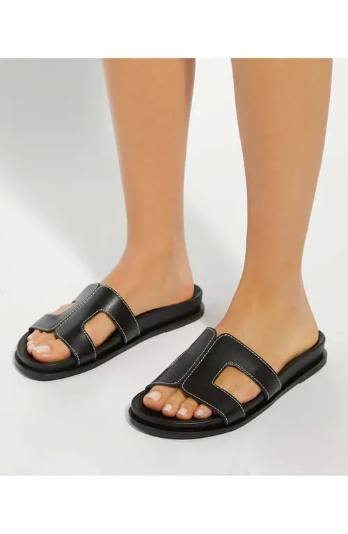Dune London Loupa Slide Sandal - Black