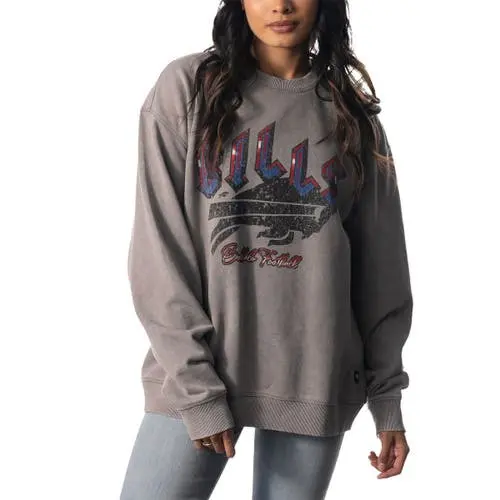 THE WILD COLLECTIVE Buffalo Bills Distressed Pullover Sweatshirt