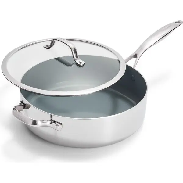GREENPAN Valencia Nonstick Sauté Pan & Lid - Stainless Steel