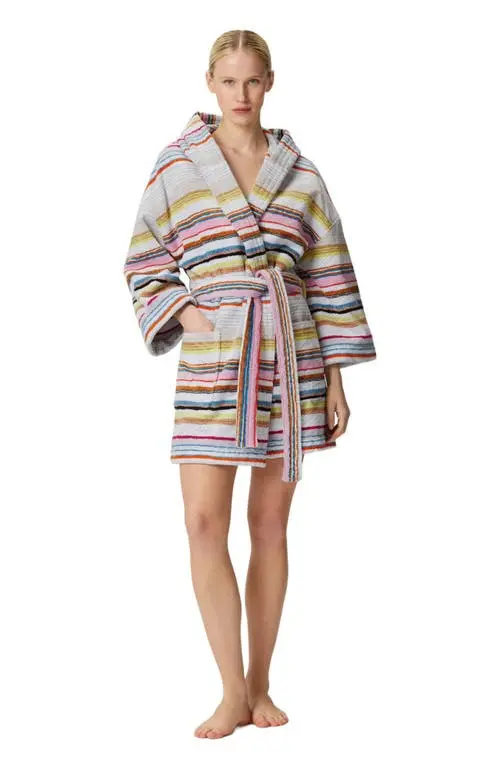 Missoni Moonshadow Short Cotton Terry Bathrobe With Lurex - Multicoloured