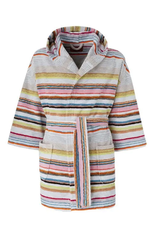 Missoni Moonshadow Short Cotton Terry Bathrobe With Lurex