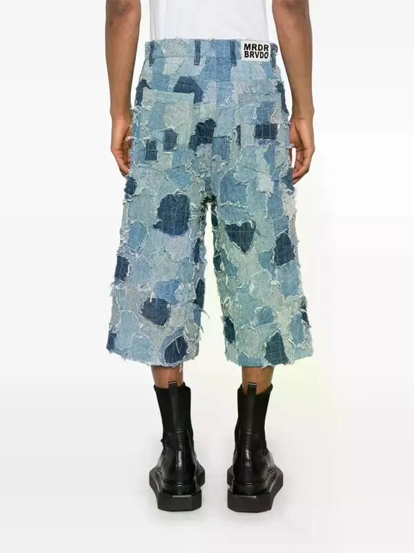 WHO DECIDES WAR Boro Denim Cargo Shorts