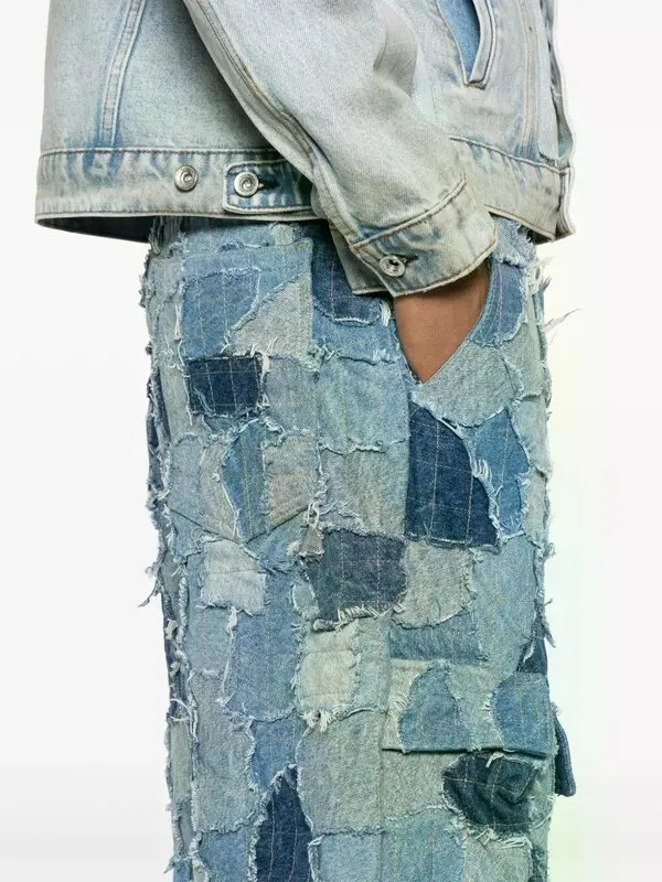 WHO DECIDES WAR Boro Denim Cargo Shorts