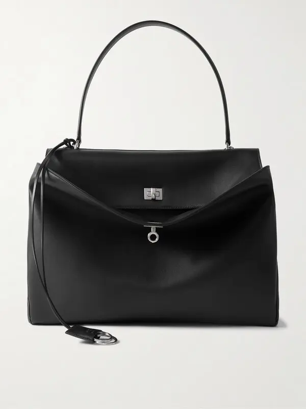 Balenciaga Rodeo Leather Tote Bag - Black