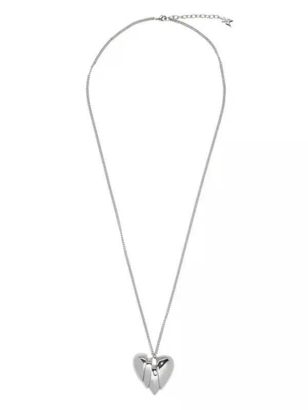 Amina Muaddi Heartbreaker Necklace - Silver