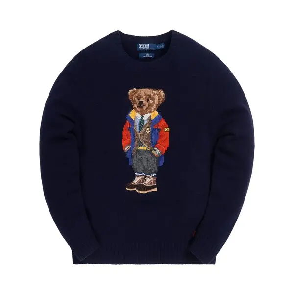 Kith X Polo Ralph Lauren Outdoor Bear Crewneck - Blue