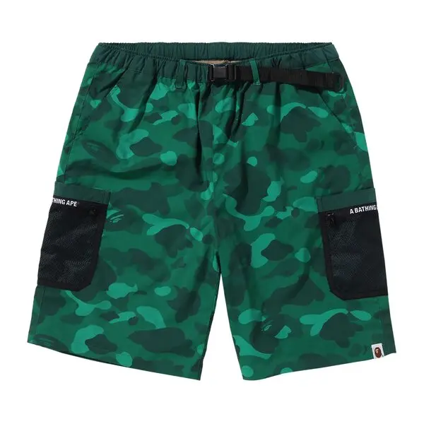 A BATHING APE Color Camo Mesh Pocket Shorts