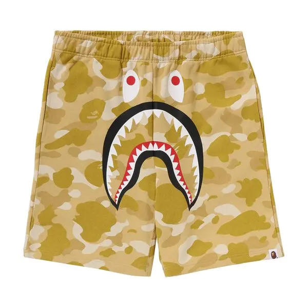BAPE Color Camo Shark Sweat Shorts - Yellow
