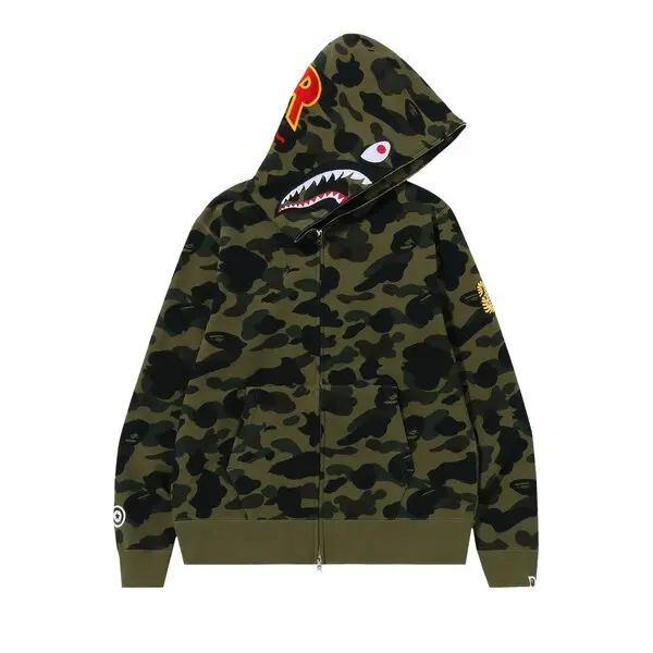 A BATHING APE 1st Camo Ponr Shark Full Zip Hoodie