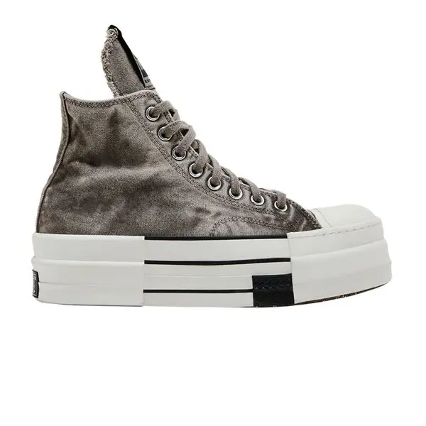 CONVERSE Rick Owens X Drkshdw Dbl Drkstar Chuck 70 High 'washed Canvas Pack - Grey