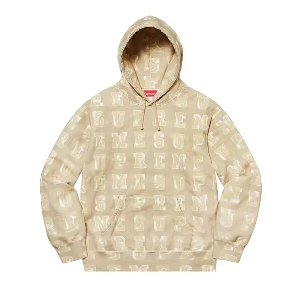 Supreme Blocks Hooded Sweatshirt - Tan