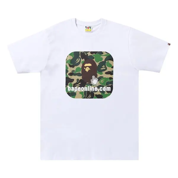 A BATHING APE Abc Camo Tee - White