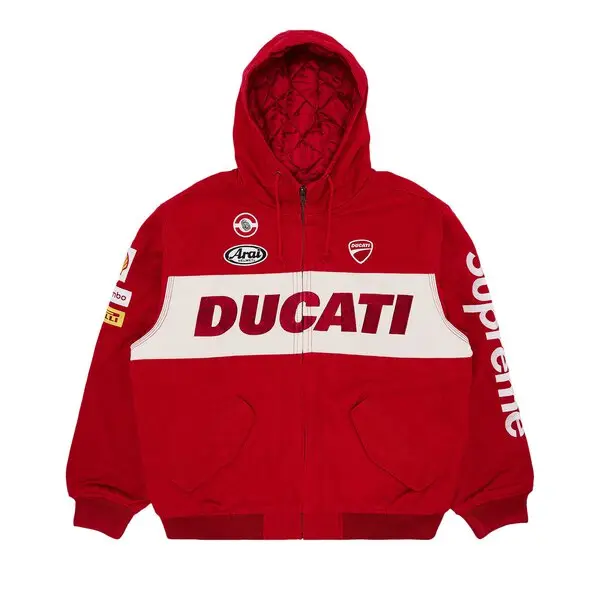Supreme X Ducati Hooded Racing Jacket - Red