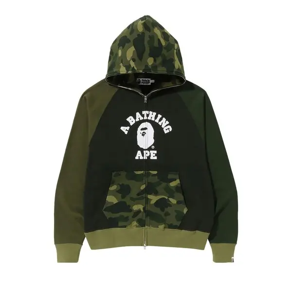 A BATHING APE Color Camo Relaxed Fit Full Zip Hoodie