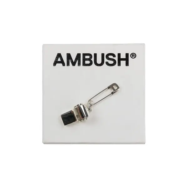 AMBUSH Whistle Charm Earrings - Silver