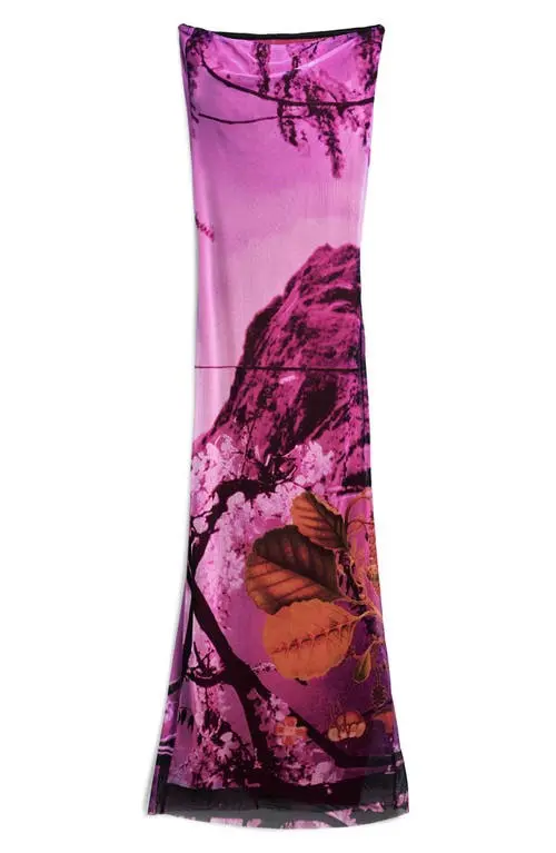 Desigual Bandeau Body-con Midi Dress - Purple