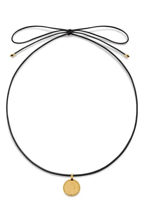 Monica Vinader Deia Pendant Cord Necklace - 18ct Gold Vermeil