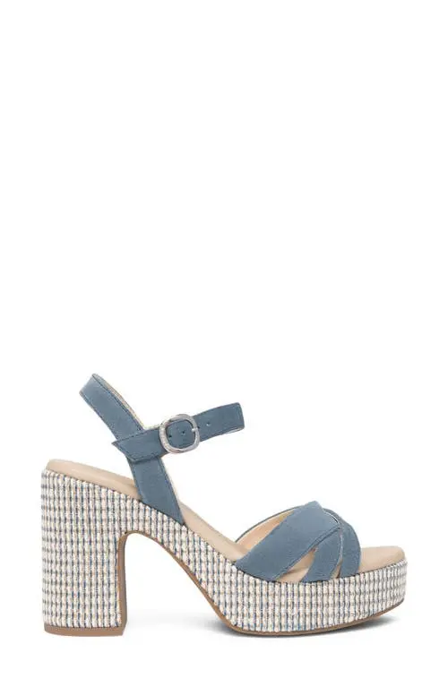 NEROGIARDINI Ankle Strap Platform Sandal - Denim