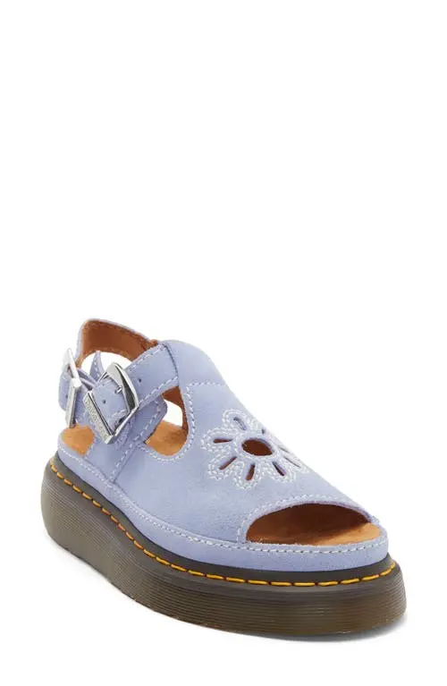 Dr. Martens Dunnet Flower Slingback Sandals - Cornflower Blue