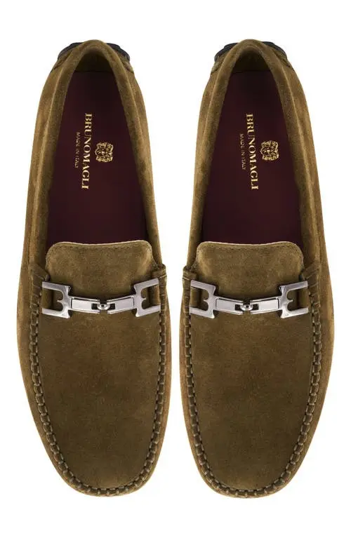 Bruno Magli Taso Bit Driving Loafer - Sage Suede
