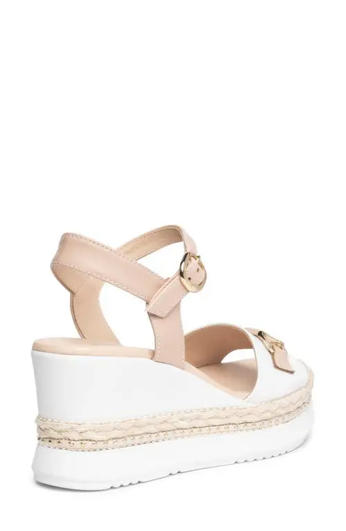 NEROGIARDINI Platform Wedge Sandal - White