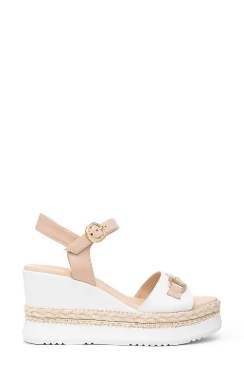 NEROGIARDINI Platform Wedge Sandal - White