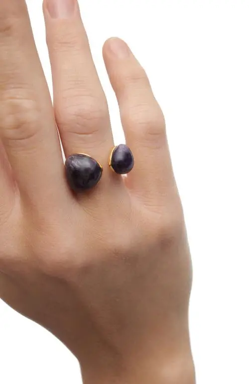 PDPAOLA Gravity Stone Ring - Amethyst