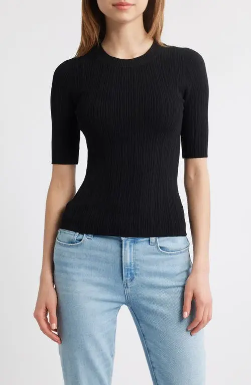 Paige Aranea Rib Elbow Length Sweater