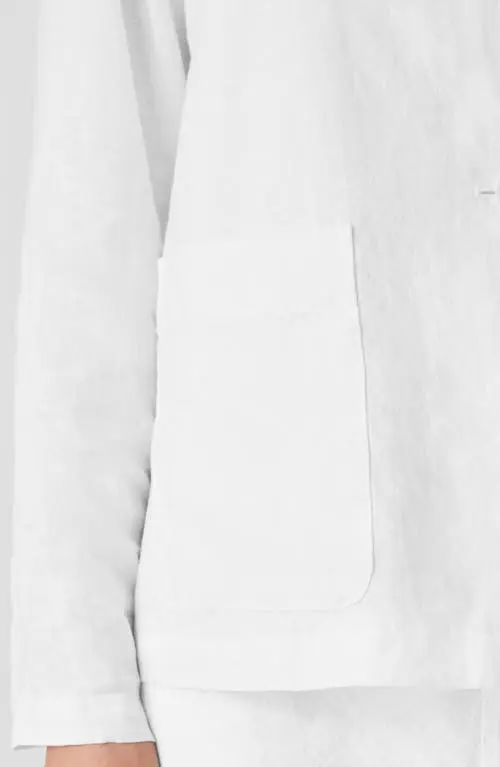 Eileen Fisher High Collar Organic Linen Jacket