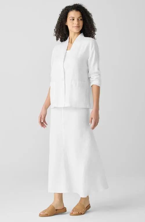 Eileen Fisher High Collar Organic Linen Jacket