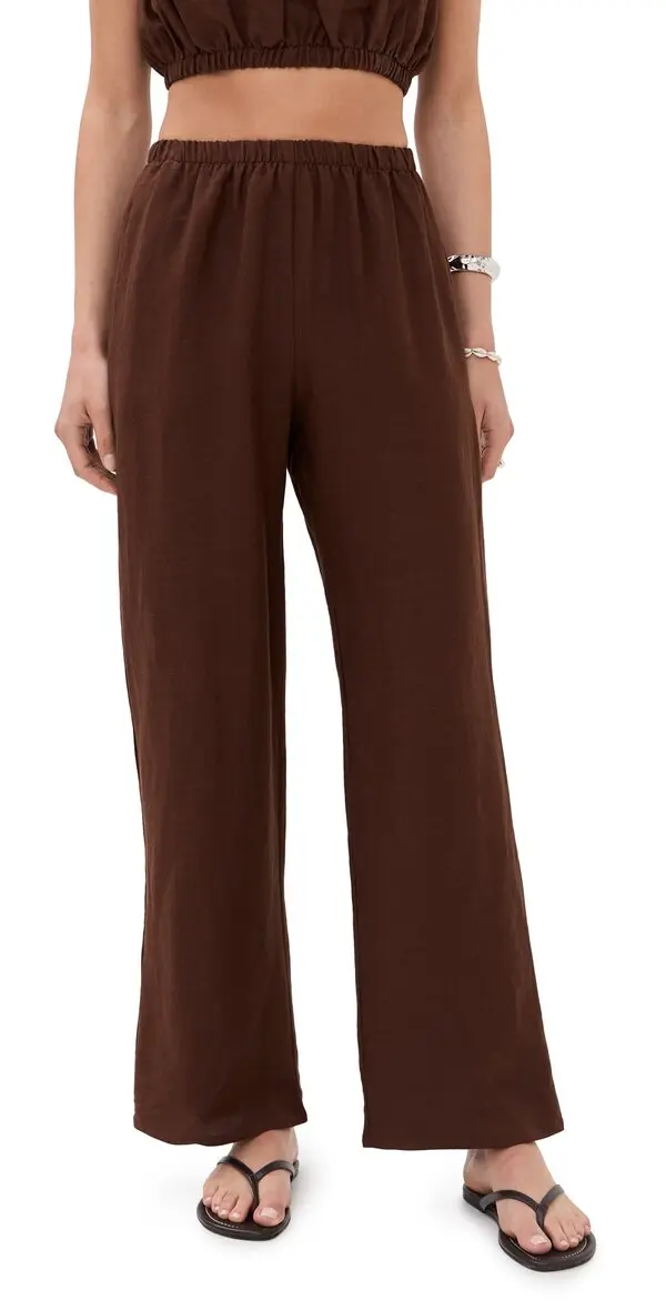 LE BOP Camille Pull-on Pants - Chocolate