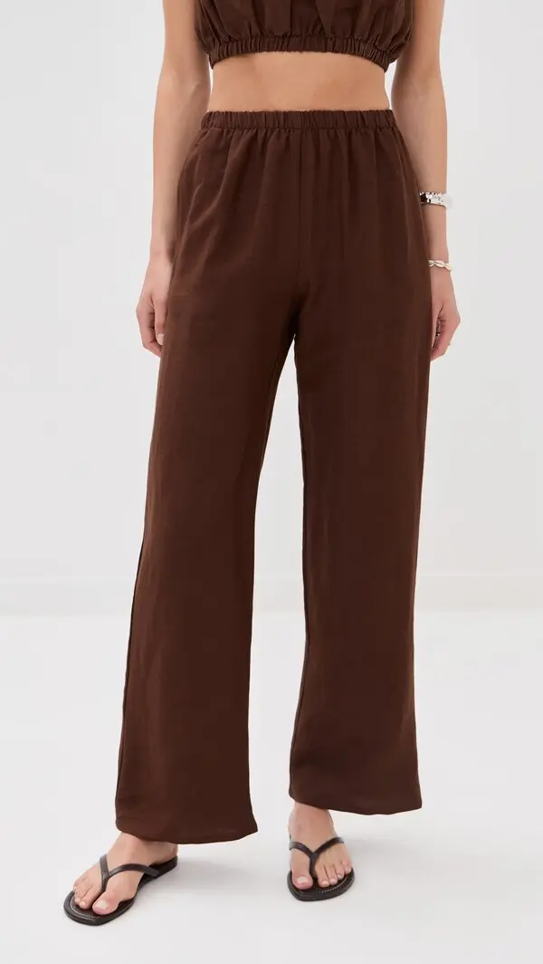 LE BOP Camille Pull-on Pants - Chocolate