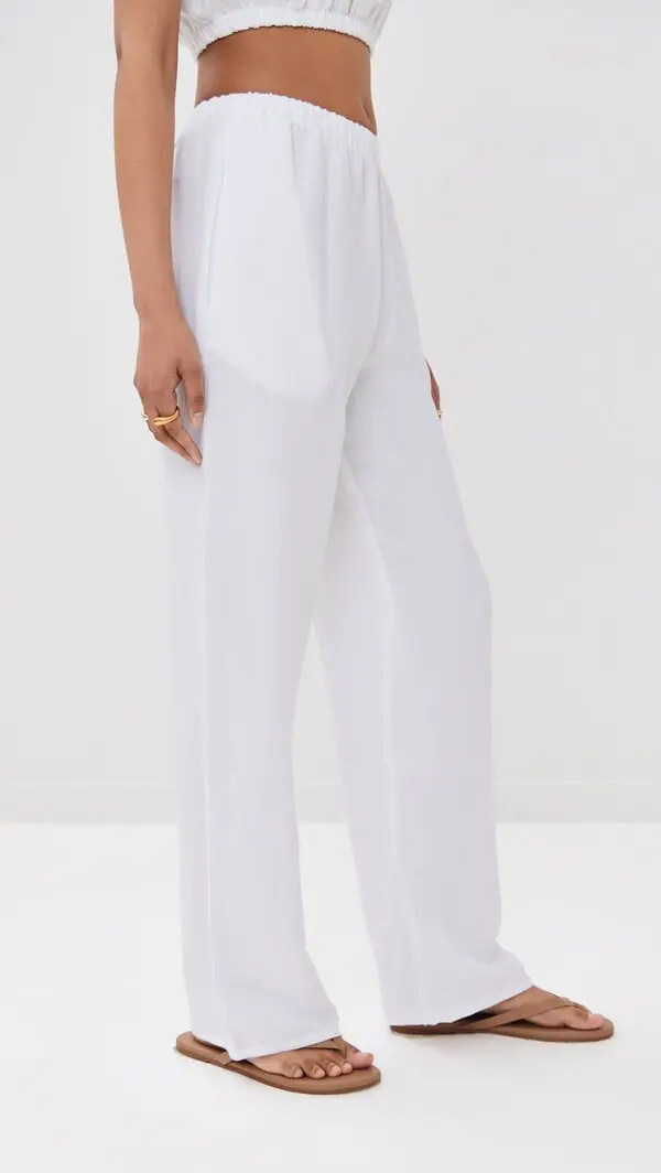 LE BOP Camille Pull-on Pants - White