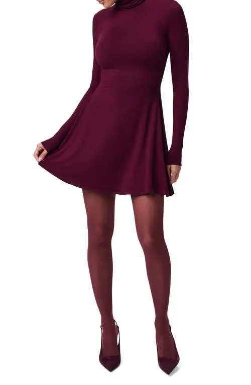 Naked Wardrobe Long-sleeve Mini Dress - Dark Plum